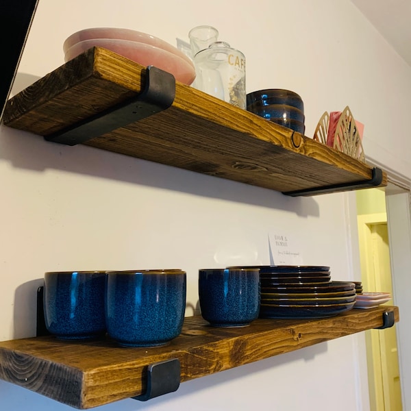 Rustic Wide Shelf Unit - Etsy UK