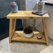Milkmaid Rustic Wooden Side Table With Shelf, Bathroom Display Milking ...
