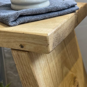 Milkmaid Rustic Wooden Side Table With Shelf, Bathroom Display Milking ...