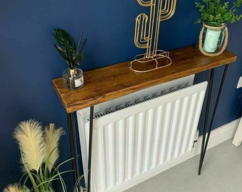 Rustic Radiator Cover With Hairpin Legs Scaffold Board | Etsy