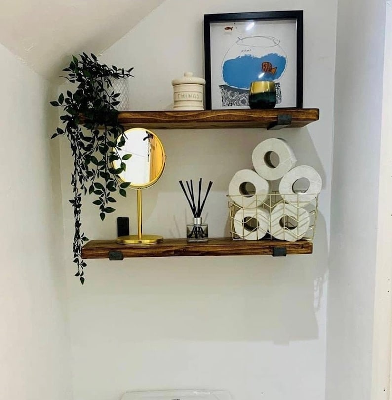 Stunning Rustic Shelf (30cm Deep) Made From Reclaimed Scaffold Board ...