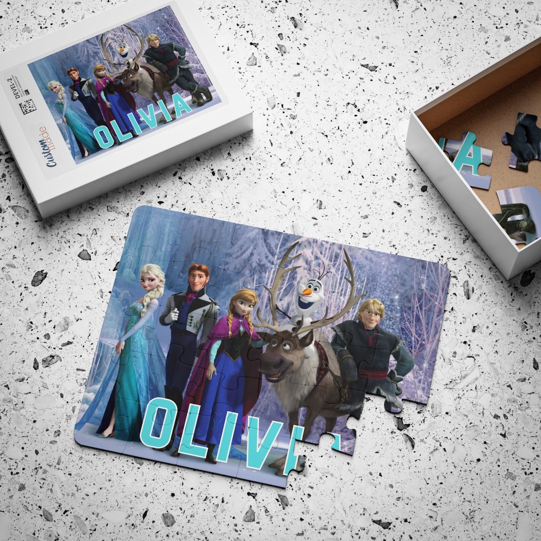 Frozen Puzzle With Name, Kids Puzzle, Custom Kids Puzzle, Puzzle Gift ...