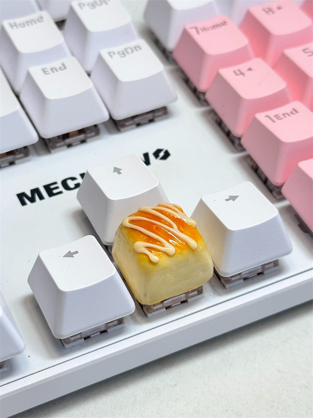 Toast Miniature Breakfast Bread Basket Food Handmade Clay Keycap for MX ...
