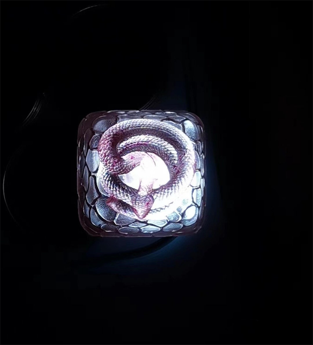 Snake Animal Clear Custom Made Color 3D Resin Key Cap for MX Cherry ...