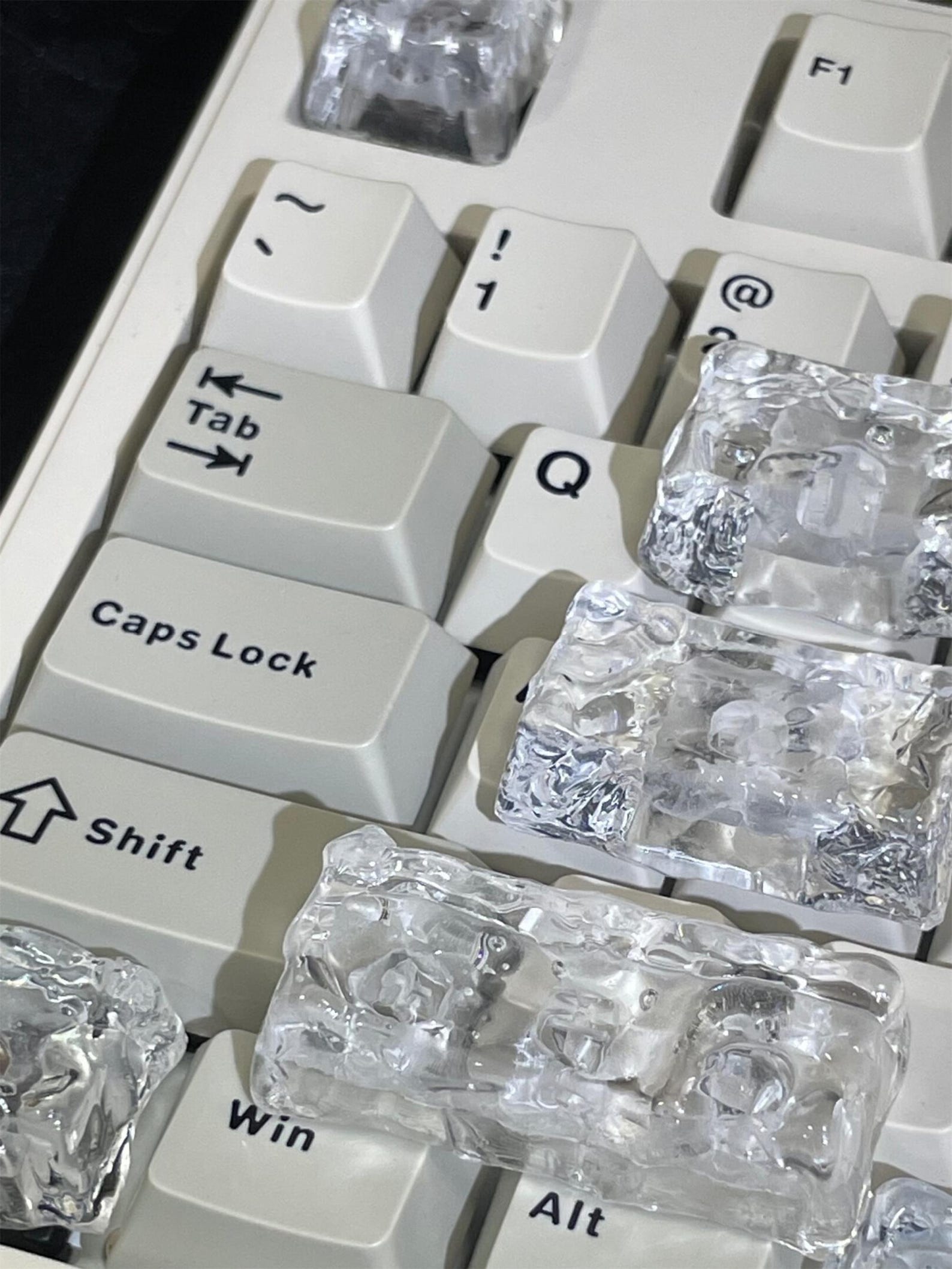 Water Ripple ICE Clear Light Spacebar for MX OEM Cherry Keycap Key Caps ...