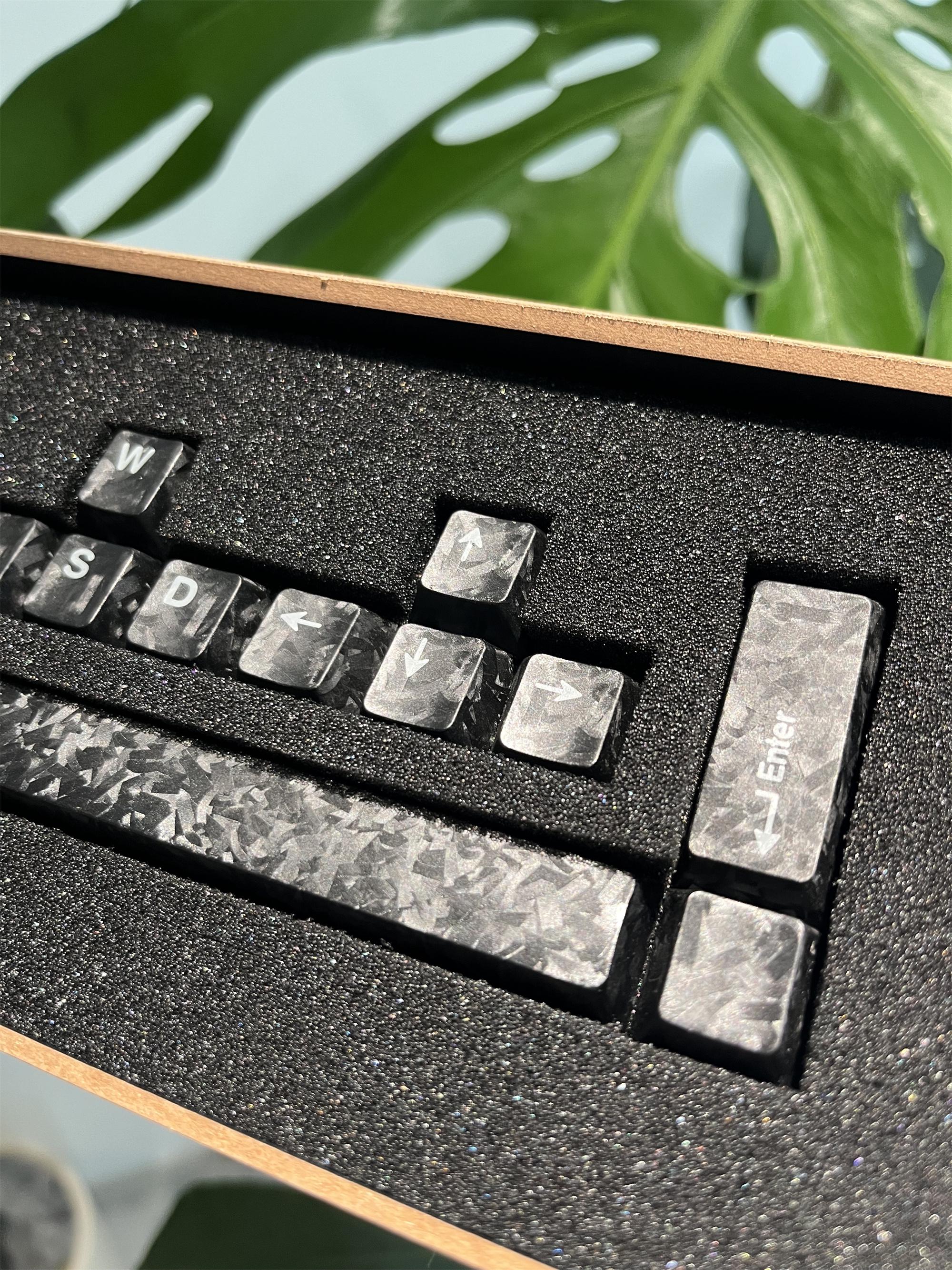 Carbon Fiber Pbt A Set 11pcs Key Caps WASD ESC 6.25 OEM Spacebar Gift ...