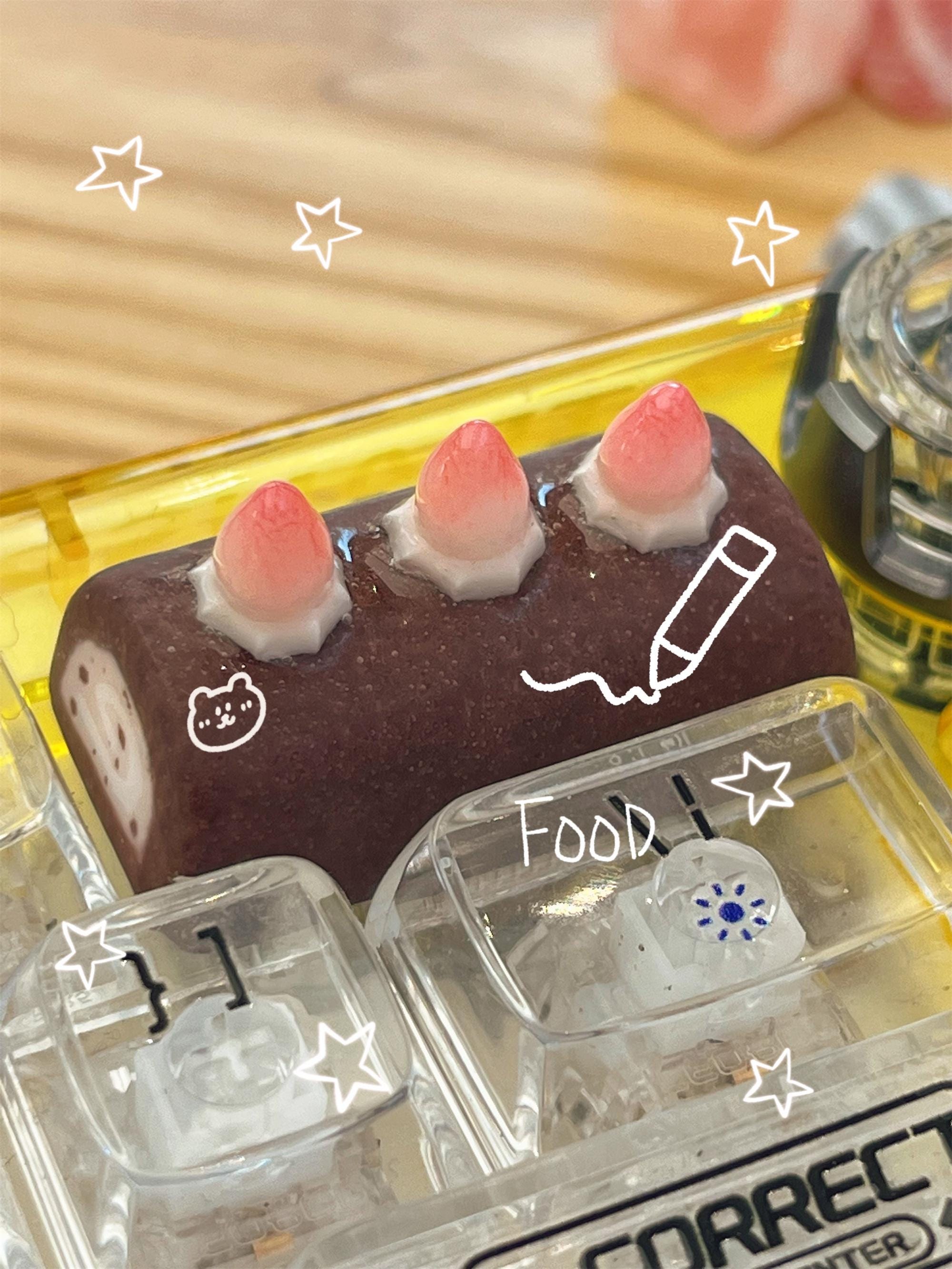 Handmade Strawberry Cream Cake Keycap: Artisan MX Cherry Backspace - Etsy