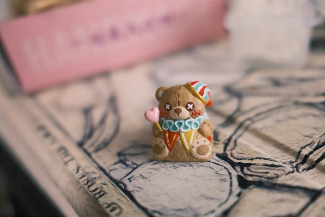 Circus Clown Joker Bear Handmade Clay 3D Limited ESC Keycap Gift Mini ...