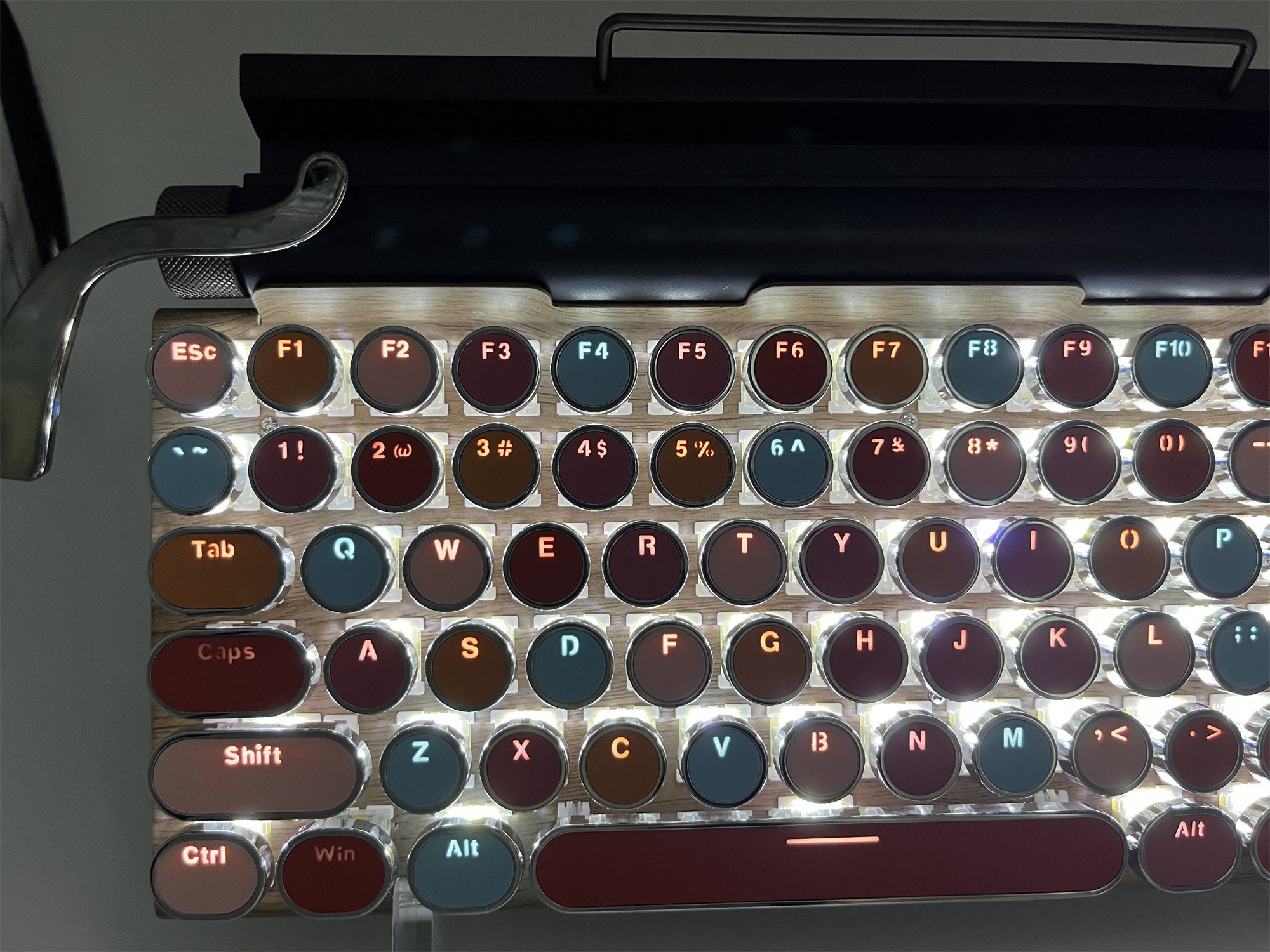 Steampunk Mechanical Keyboard: Wireless Bluetooth, Colorful Keycaps - Etsy