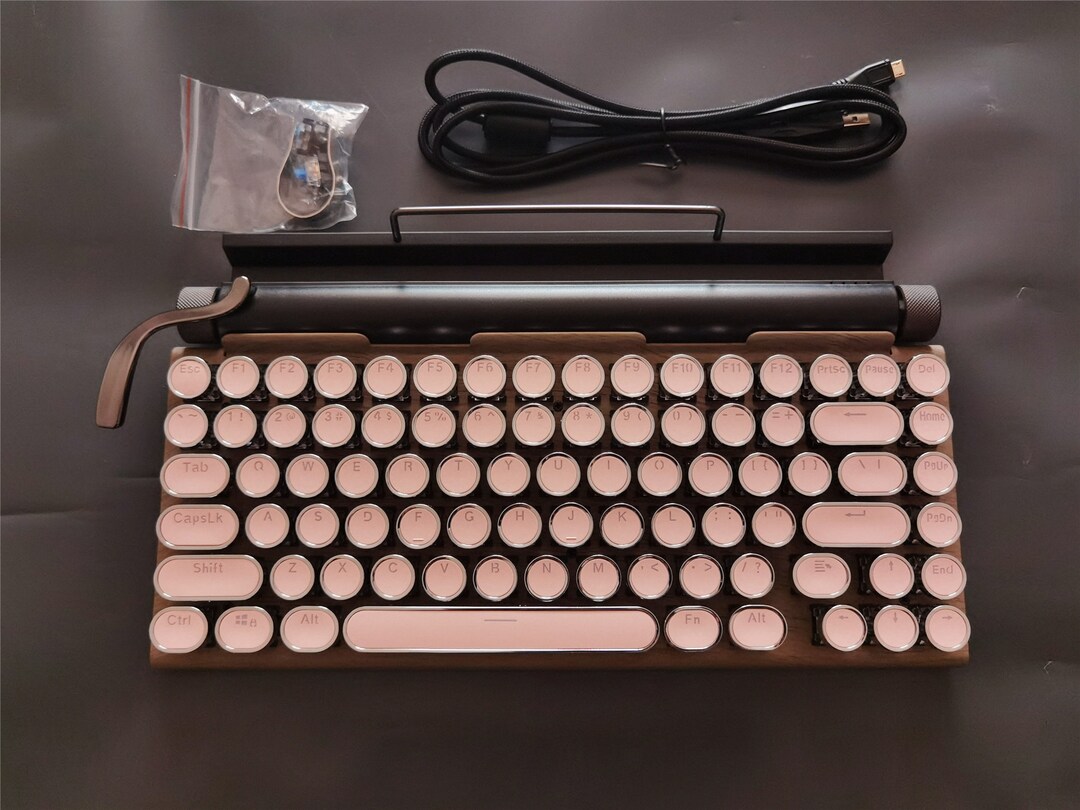 Steampunk Pink Mechanical Keyboard: Bluetooth Wireless, 83 Keycaps - Etsy