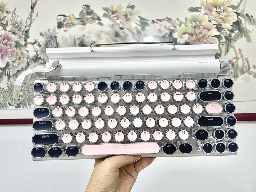 Steampunk Retro Wire Wireless Bluetooth Steampunk Pink Black Mechanical ...