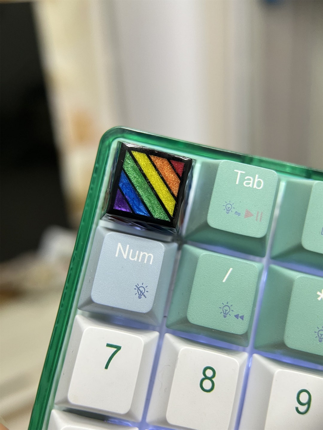 Rainbow Enamel Colorful Handmade ESC Keycap for MX Cherry Key Cap Gift ...
