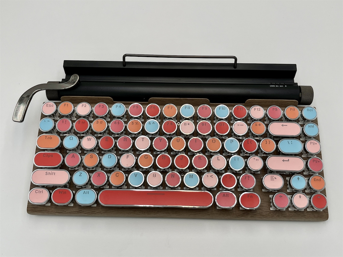 Steampunk Mechanical Keyboard: Wireless Bluetooth, Colorful Keycaps - Etsy