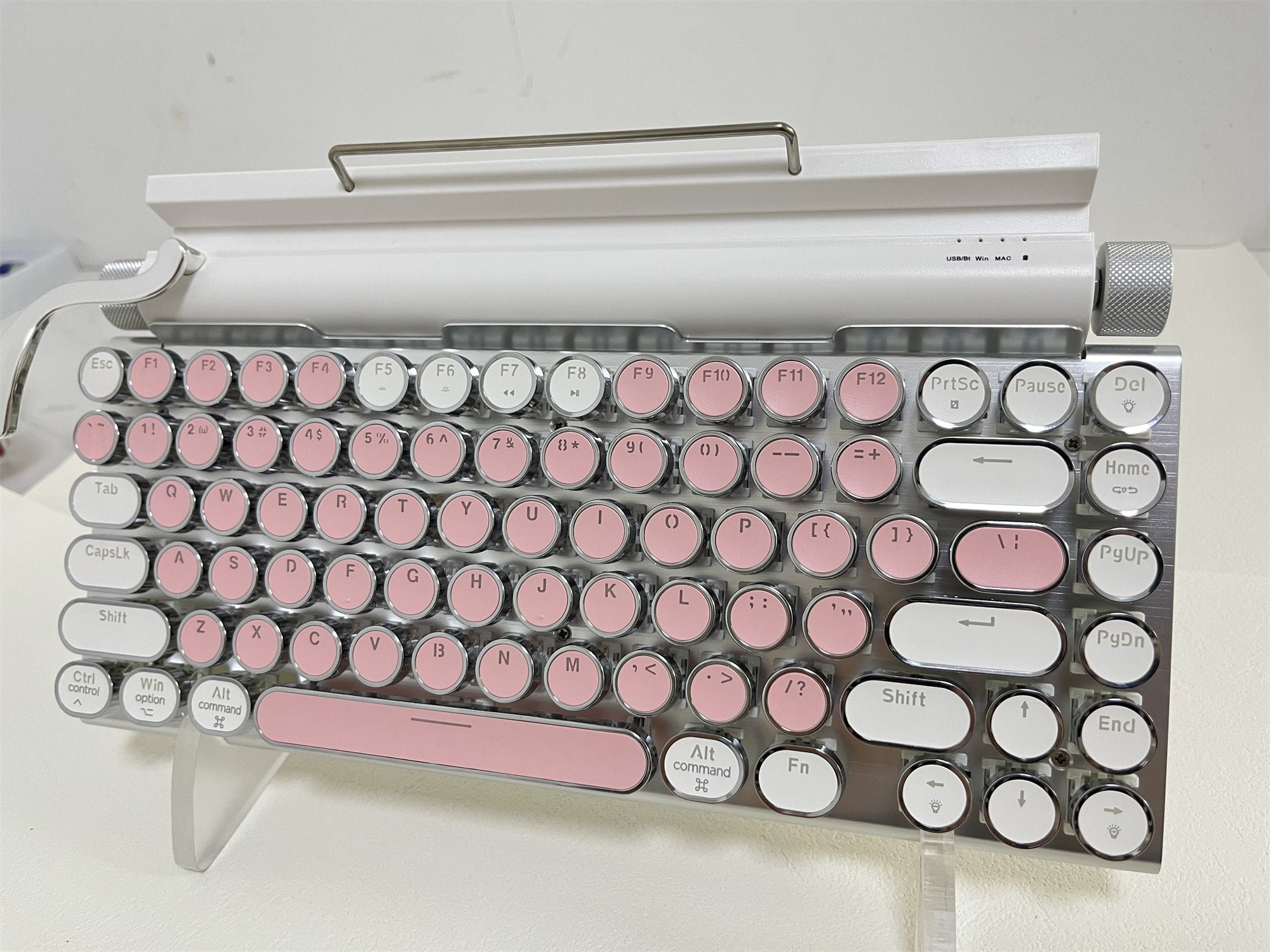 Pink Steampunk Mechanical Keyboard: Bluetooth Wireless, Color Light - Etsy