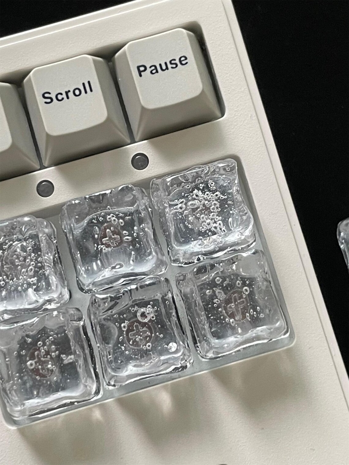 Water Ripple ICE Clear Light Spacebar for MX OEM Cherry Keycap Key Caps ...