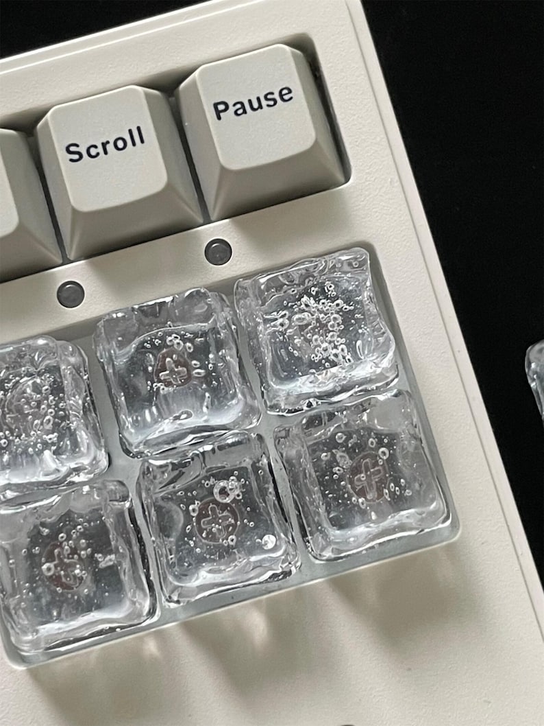 Water Ripple ICE Clear Light Spacebar for MX OEM Cherry Keycap Key Caps ...