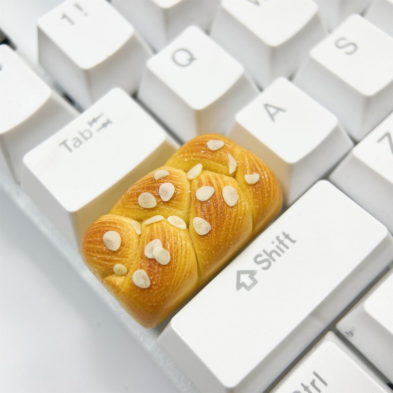 Handmade Toast Keycap: Almond Bread, MX Cherry Keyboard (1.5U) - Etsy