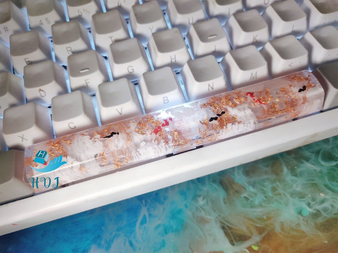 Nature Sea Lake Pool Koi Fish White Rose Gold Light OEM Spacebar ESC ...