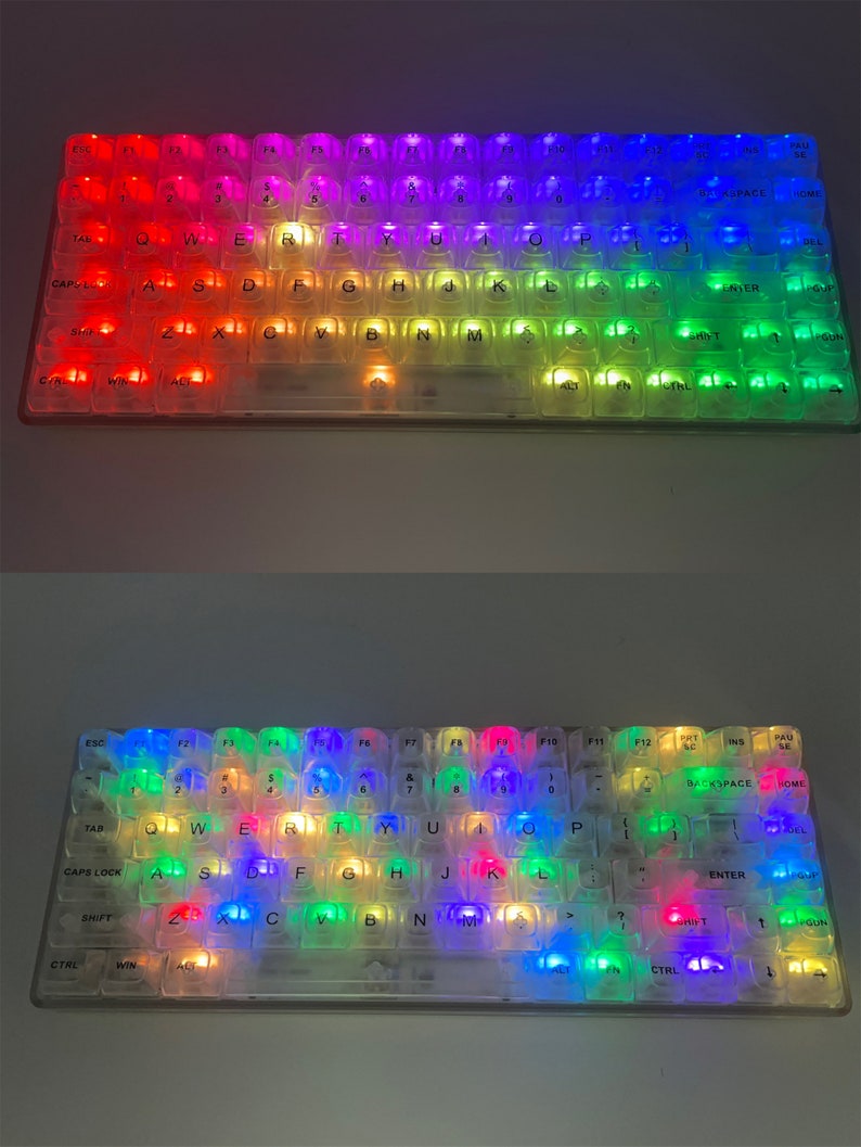 Clear Ice 84 Keycaps MX Keyboard 3 Model Wire&wireless - Etsy