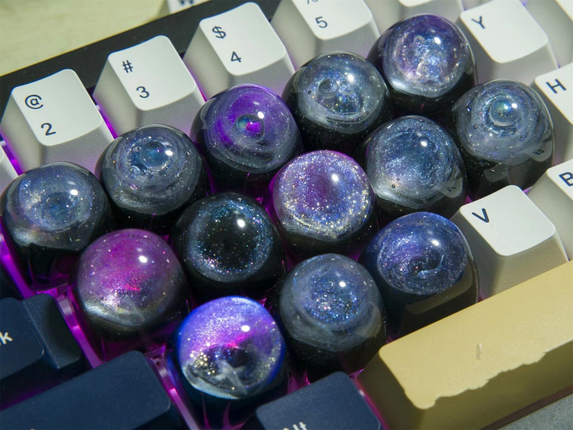 Handmade Resin Galaxy Keycap: 3D Star ESC Key - Etsy