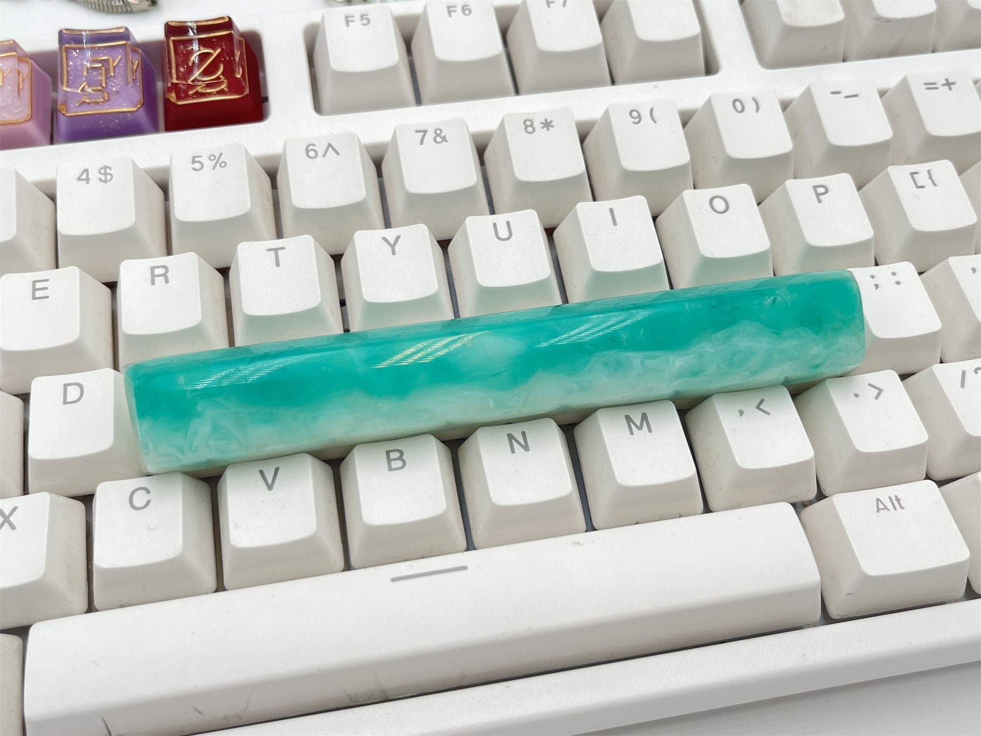 Green Cloud Resin Spacebar Keycap: Custom Handmade MX Cherry Keyboard ...