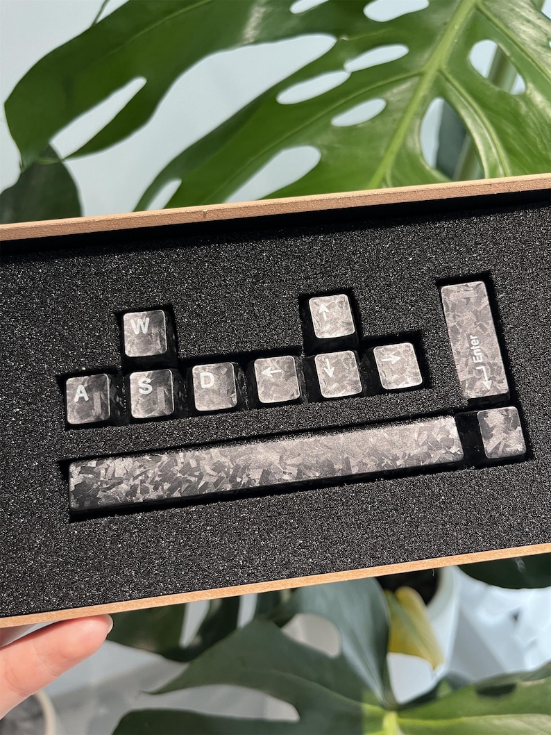 Carbon Fiber Pbt A Set 11pcs Key Caps WASD ESC 6.25 OEM Spacebar Gift ...