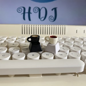 Coffee Cup Mini Handmade Cappuccino Drink ESC Keycap for MX Cherry Key ...