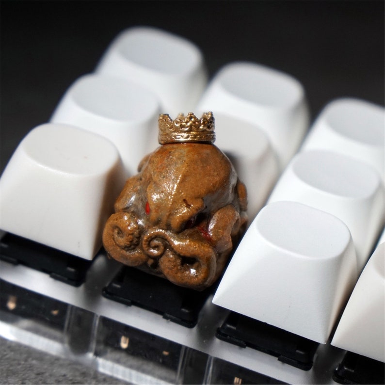 Cthulhu Octopus 3D Animal Brown 1U Keycap for MX GMK Cherry - Etsy