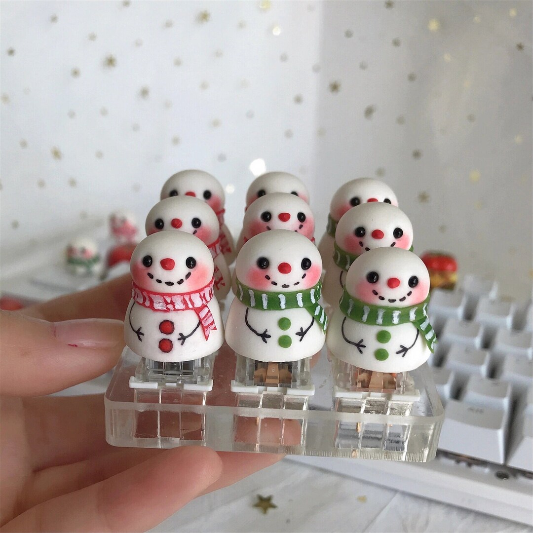 3D Santa's Snowman Handmade Christmas Gift Mini Key Caps - Etsy