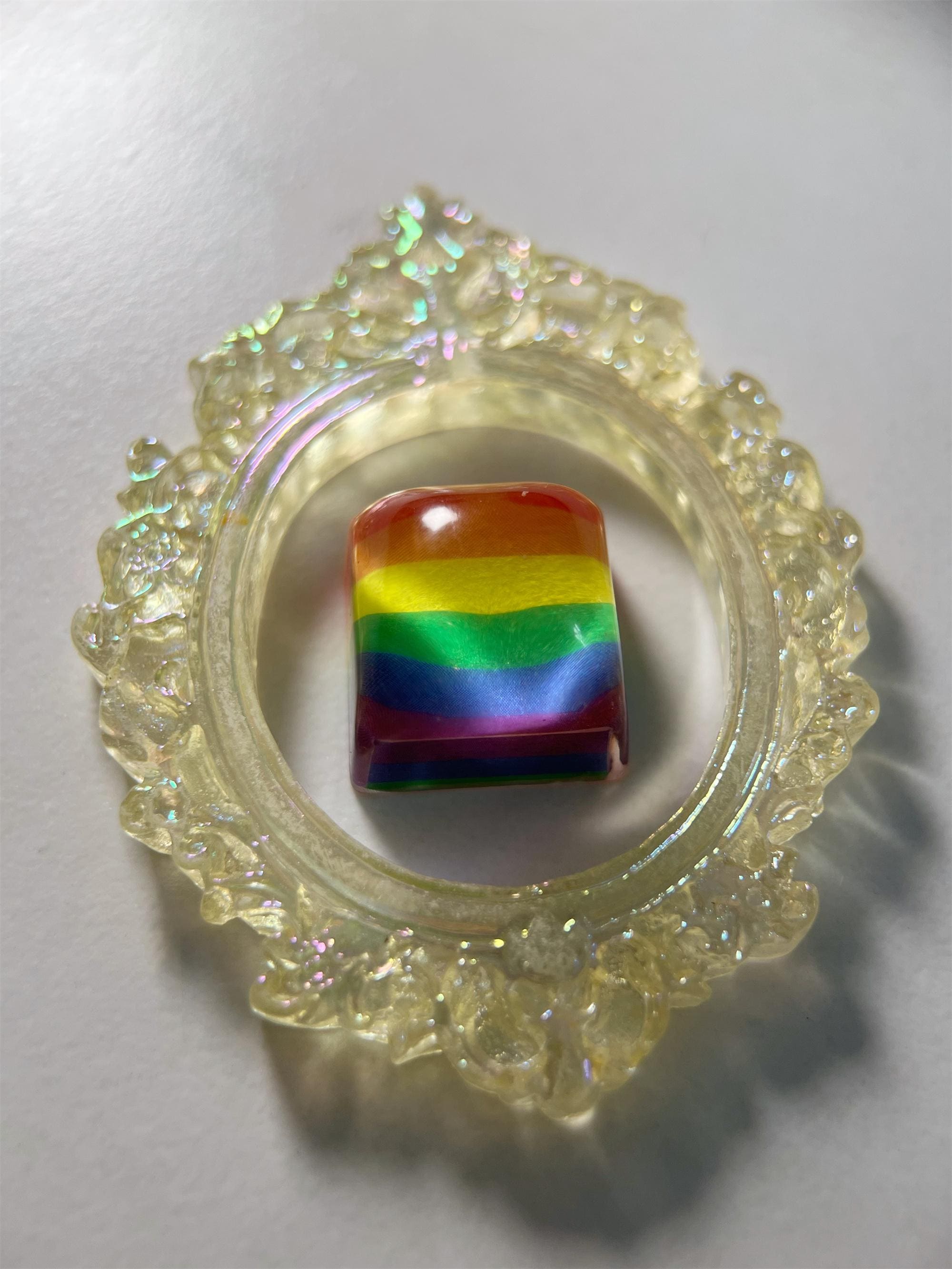Handmade Rainbow Resin ESC Keycap: MX Cherry Key - Etsy