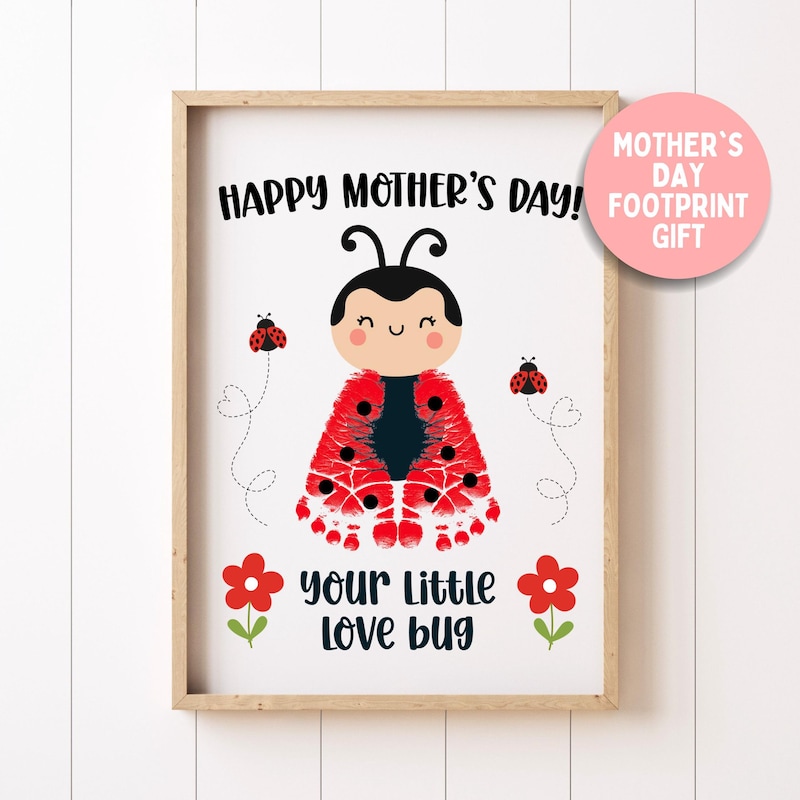 Handprint Art Lady Bug - Etsy