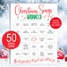 Christmas Song Bingo Cards, Holiday Music Bingo, Party Game, Printable ...