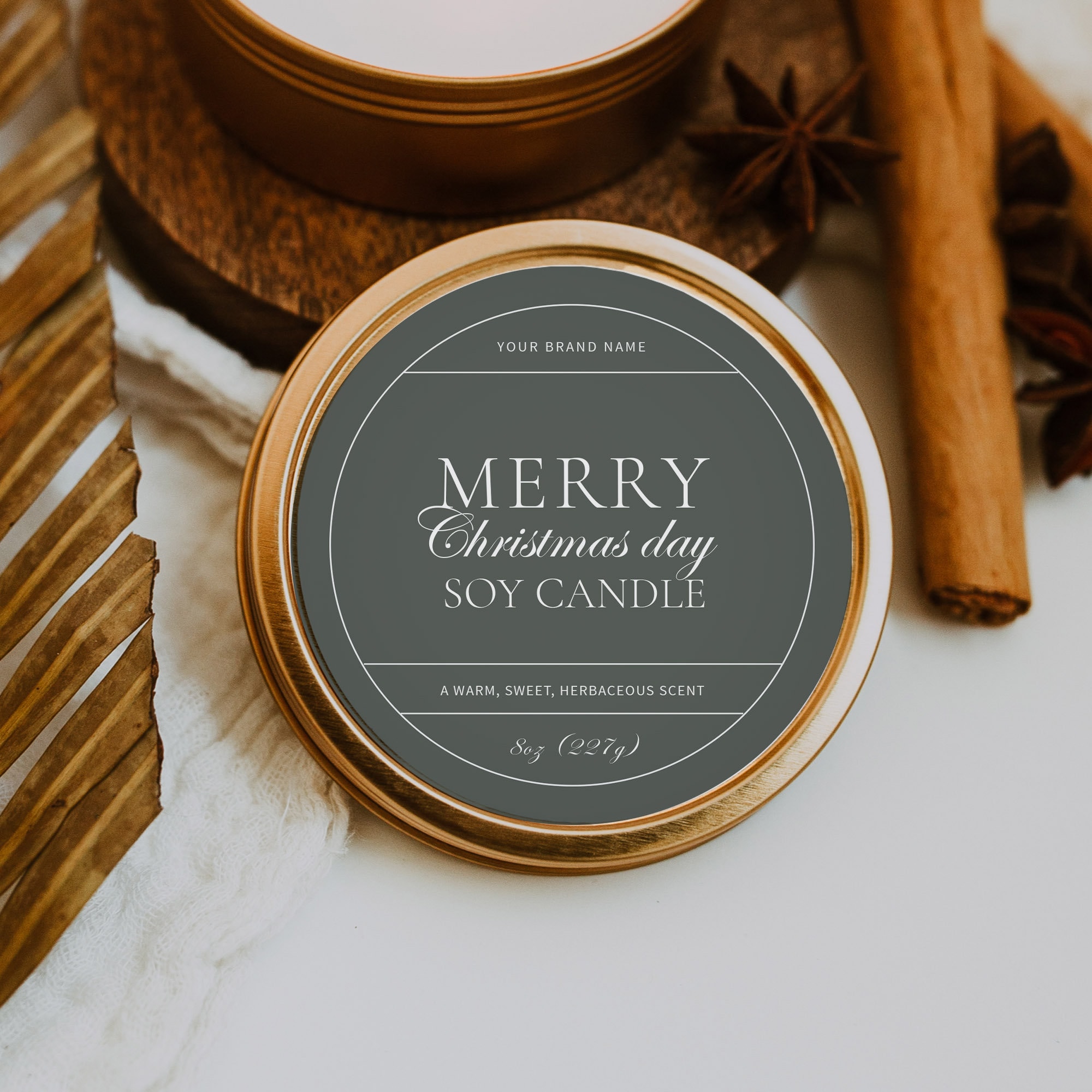 Editable Round Candle Label Template DIY Circle Candle Label - Etsy ...