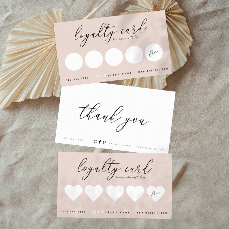 Customer Loyalty Card Template Editable Loyalty Card DIY | Etsy