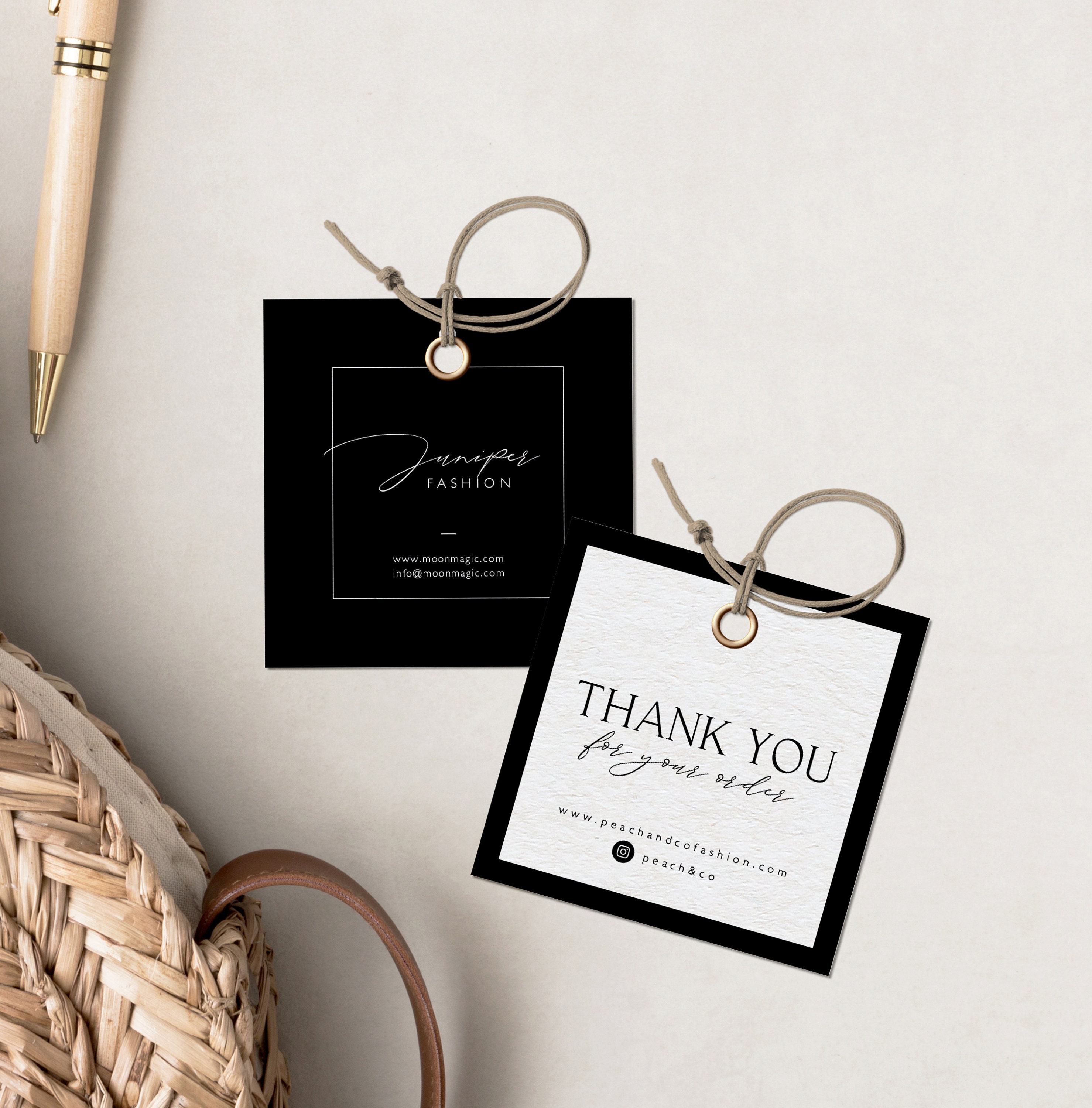 Thank You Tag Template Product Thank You Custom Hang Tag - Etsy