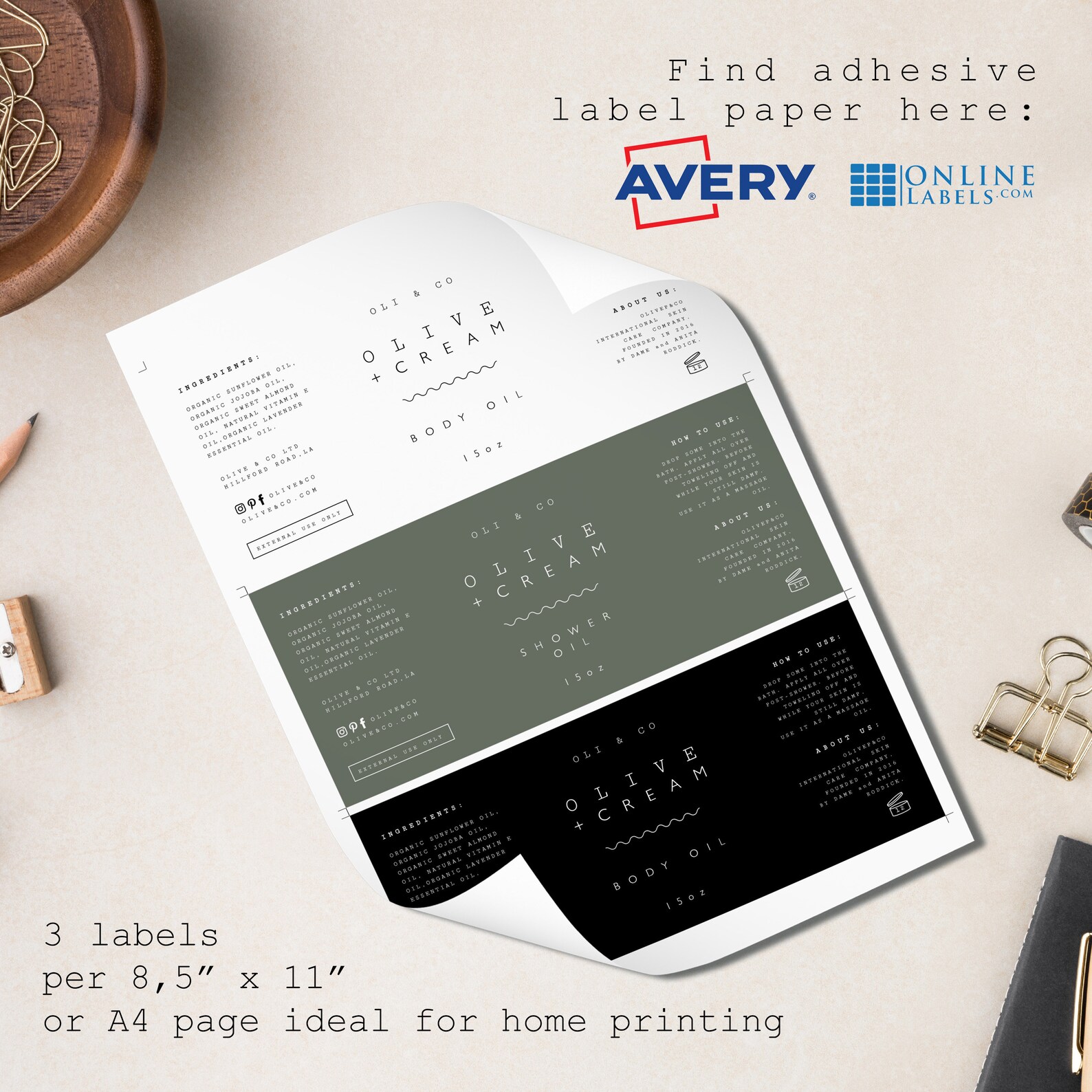 Bottle Label Templatesoap Bottle Label Printable Oil Label | Etsy