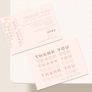 Business Thank You Card Template, Editable Thanks for Your Purchase ...