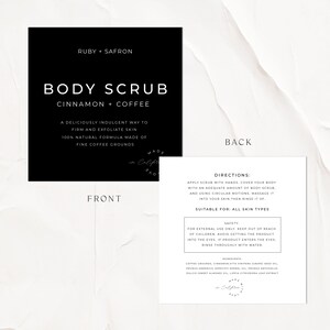 Bath Salt Label Template, Customizable Labels, Scrub Label Template ...