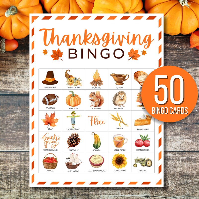 Thanksgiving Bingo - Etsy