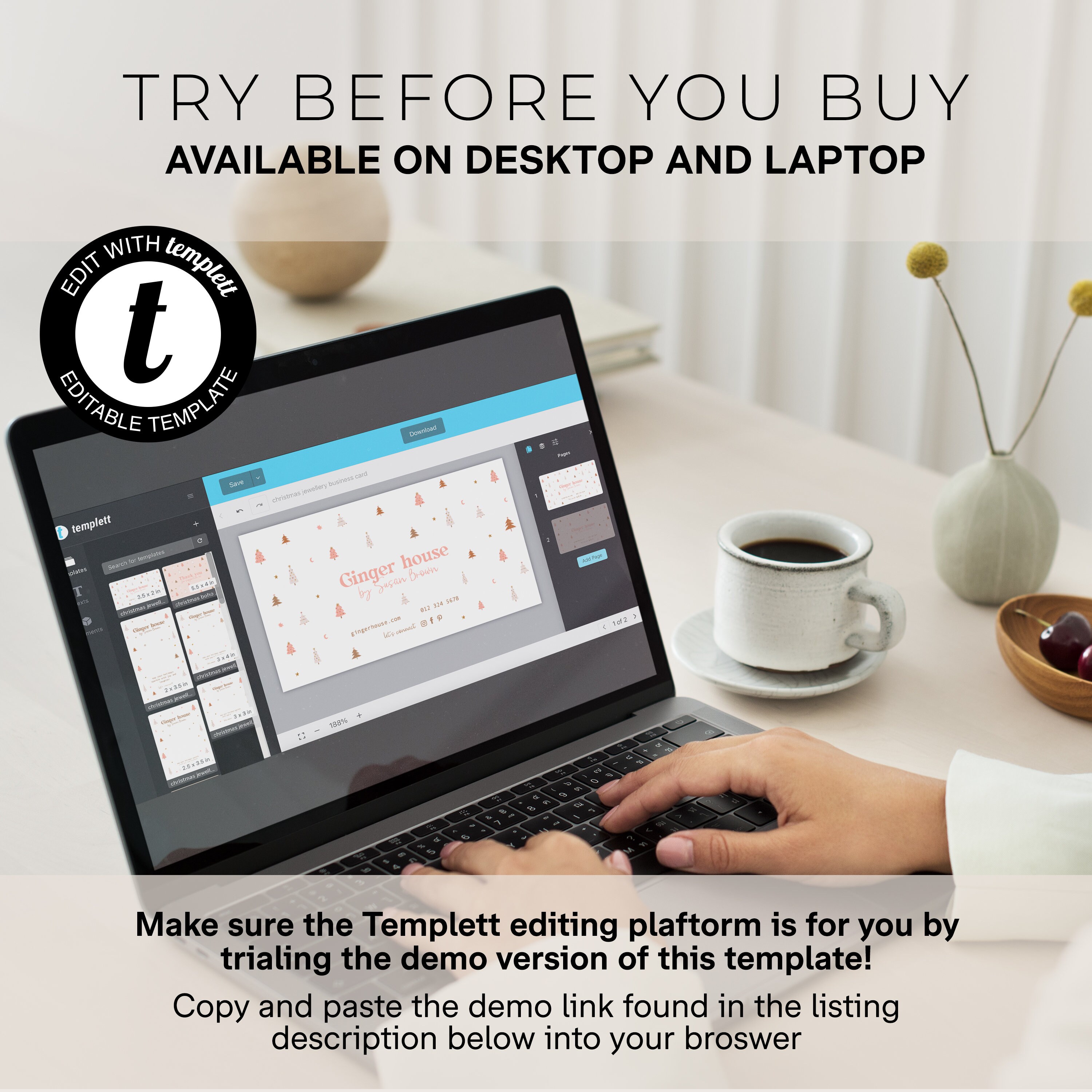 Editable Jewelry Display Card Templatechristmas Business - Etsy