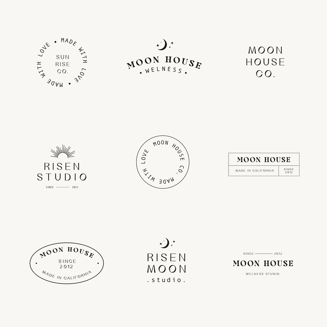 9 Modern Logo Templates Editable Logo Designs DIY Logo - Etsy