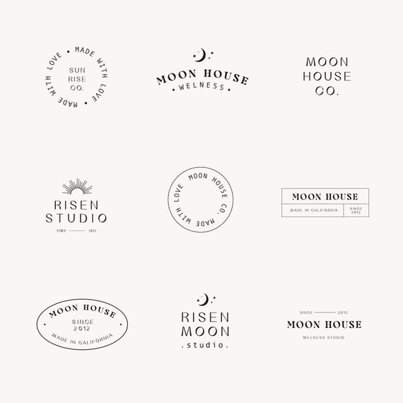 9 Modern Logo Templates Editable Logo Designs DIY Logo - Etsy