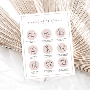 Lash Aftercare Poster Template Editable Lash Care Poster - Etsy