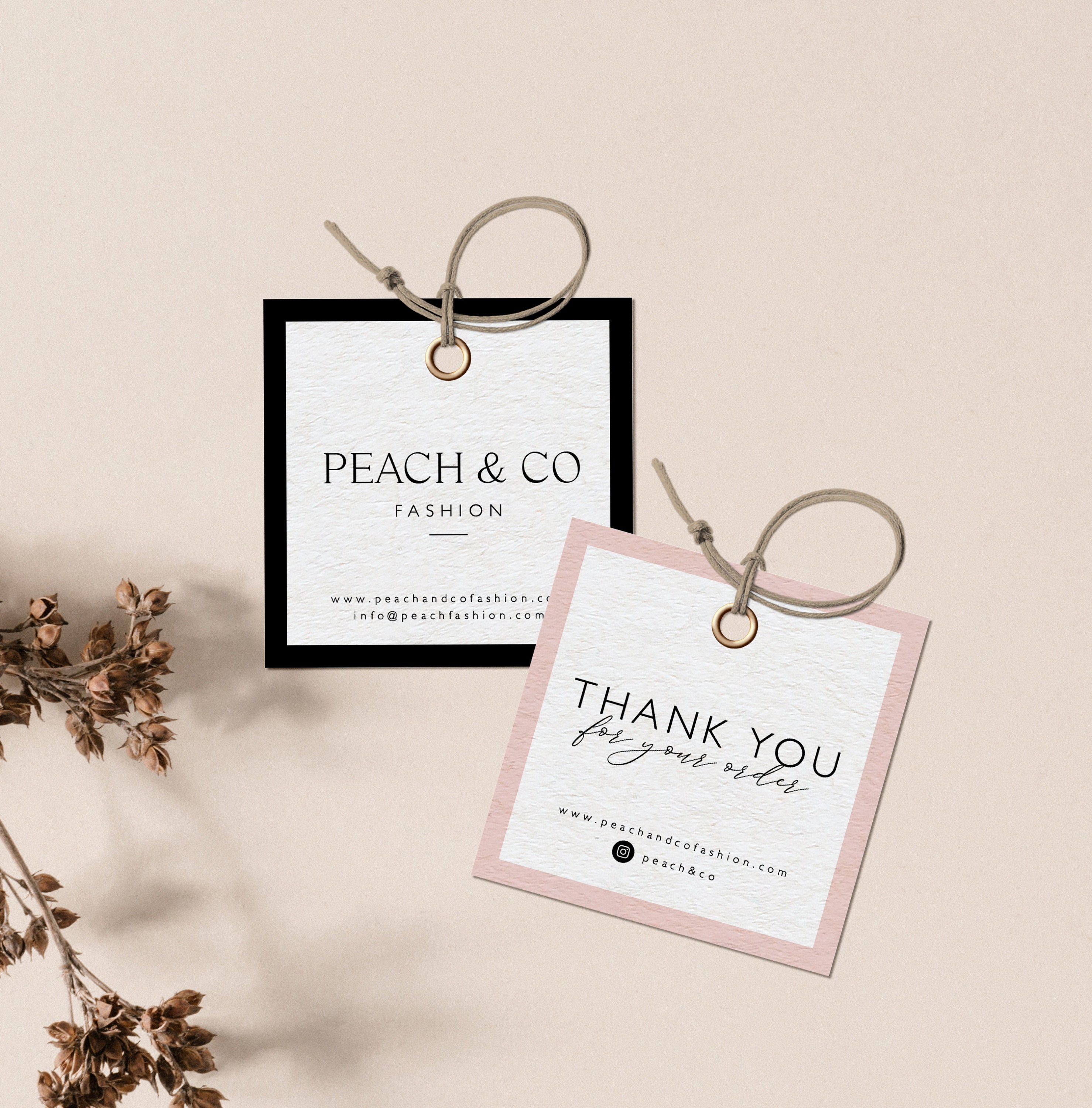 Thank You Tag Template Product Thank You Custom Hang Tag - Etsy