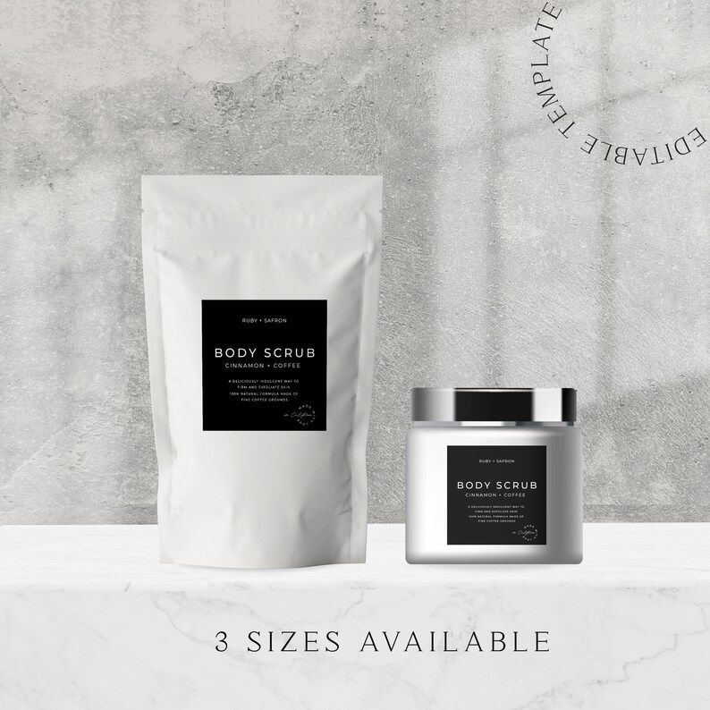 Bath Salt Label Template Customizable Labels Scrub Label - Etsy