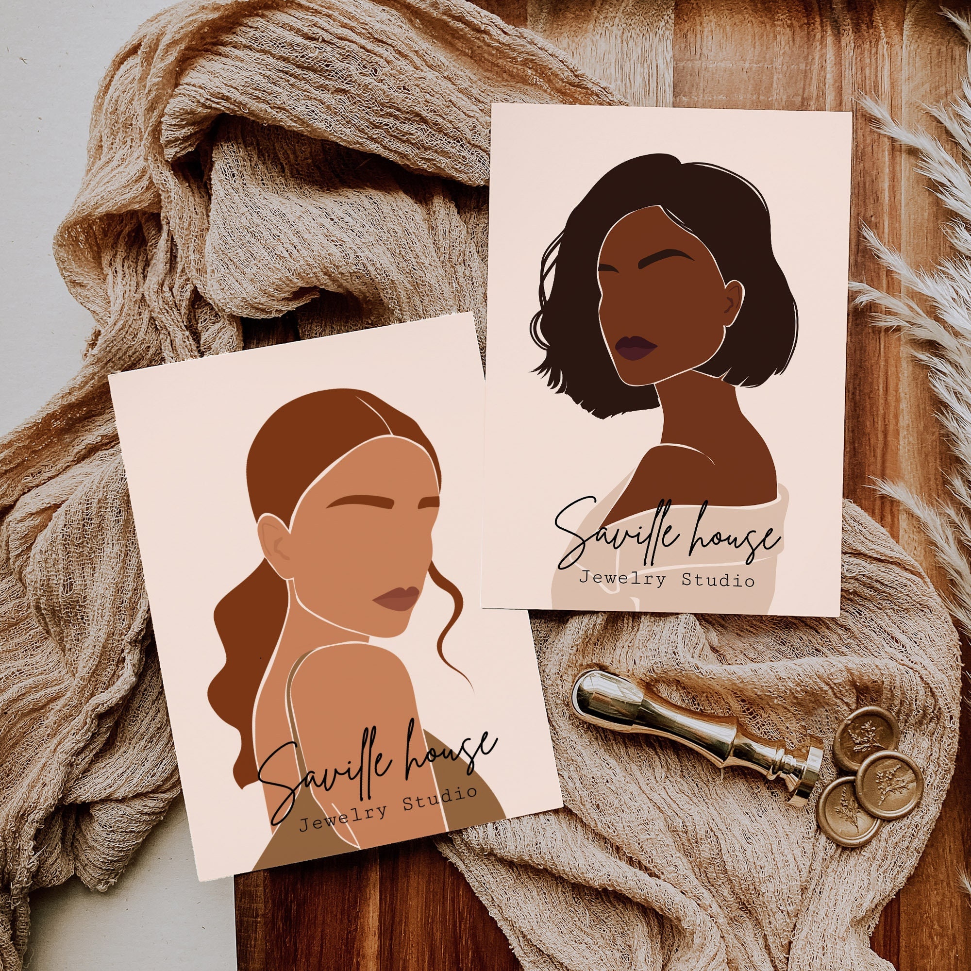 Jewelry Display Card Template Editable Earring Card Custom - Etsy