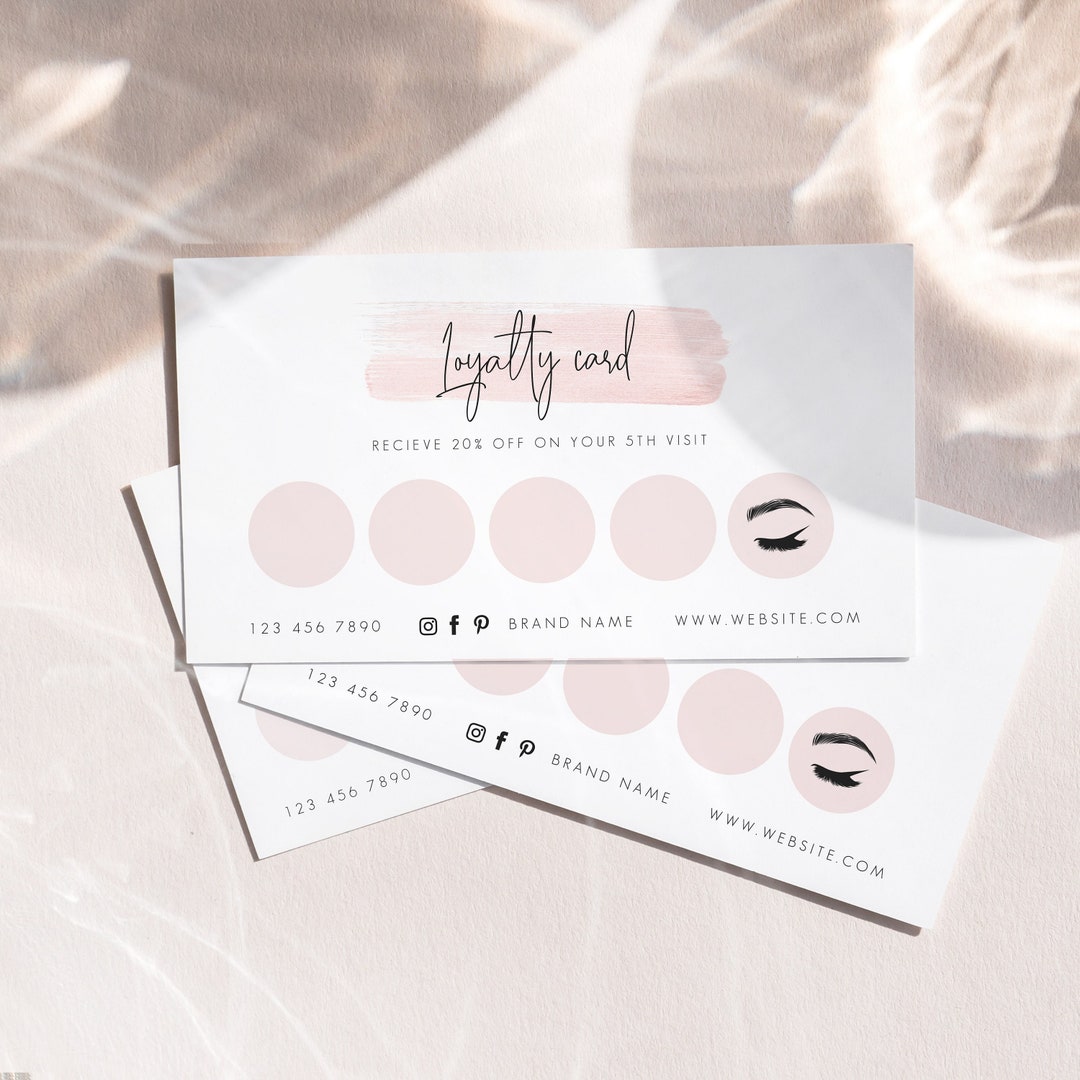 Customer Loyalty Card Template, Editable Loyalty Card, DIY Reward ...
