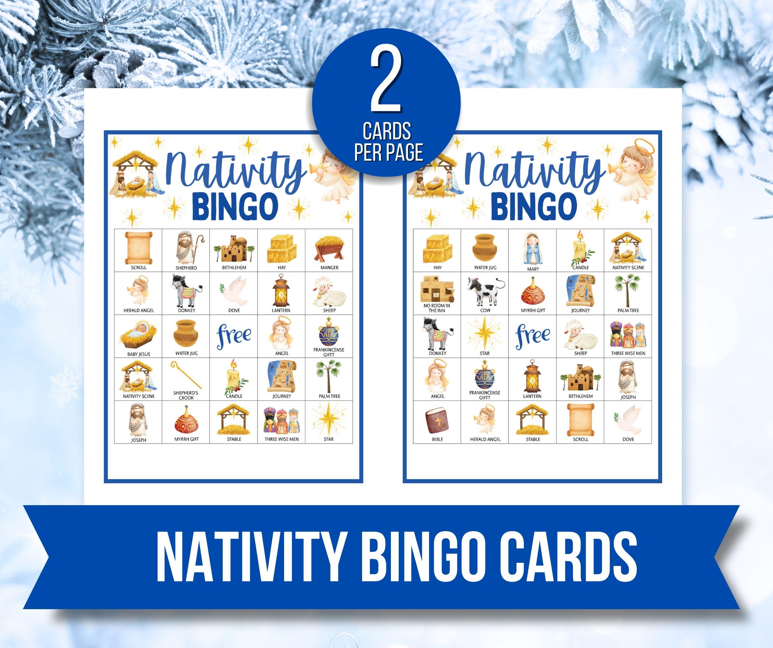 Nativity Bingo Cards, Christmas Bingo, Christmas Activity, Nativity ...