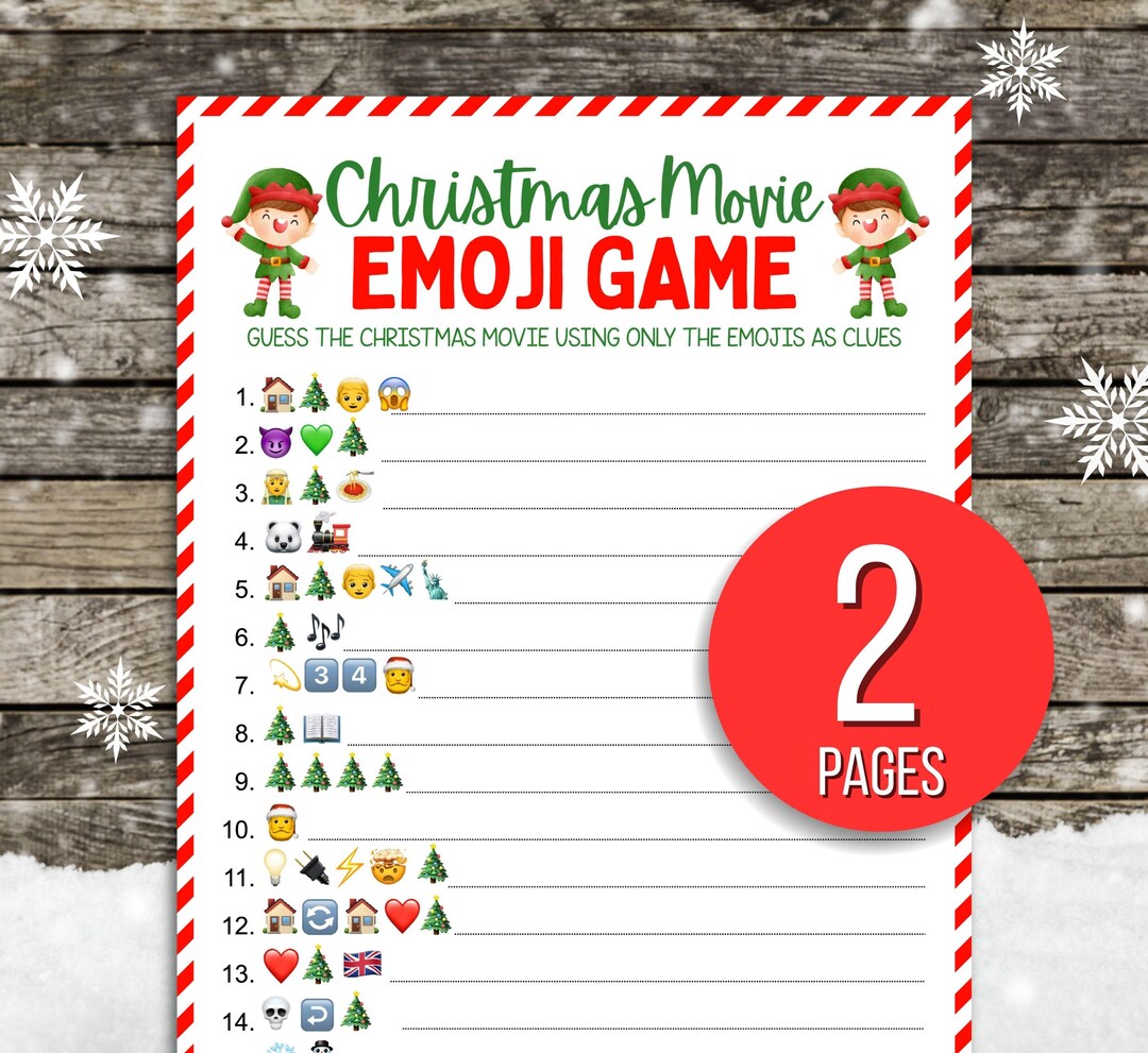 Christmas Movie Emoji Game, Christmas Movie Emoji Pictionary, Christmas ...