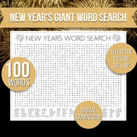 Giant Winter Word Search, Winter Fun Game, Printable Winter Word Search ...